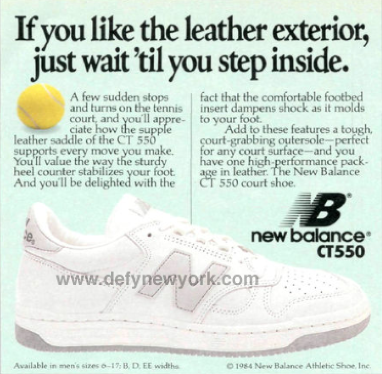 New Balance CT550 Tennis Shoe 1985