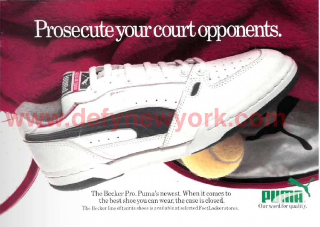 Puma Becker Pro Boris Becker Signature Tennis Shoe 1987