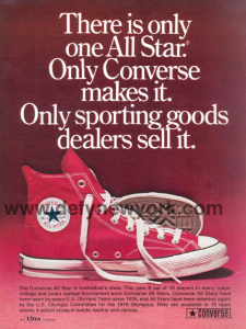 Converse All Star Made In The U.S.A. Black Label 1973 Ad