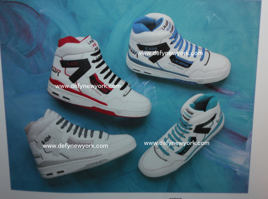 L.A. Gear B424 Basketball Sneaker White/Grey, White/Turquoise, White ...