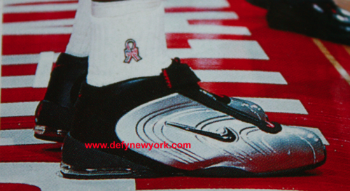 Nike (Tim) Duncan Max Basketball Shoe White/White & Black/Silver 2002